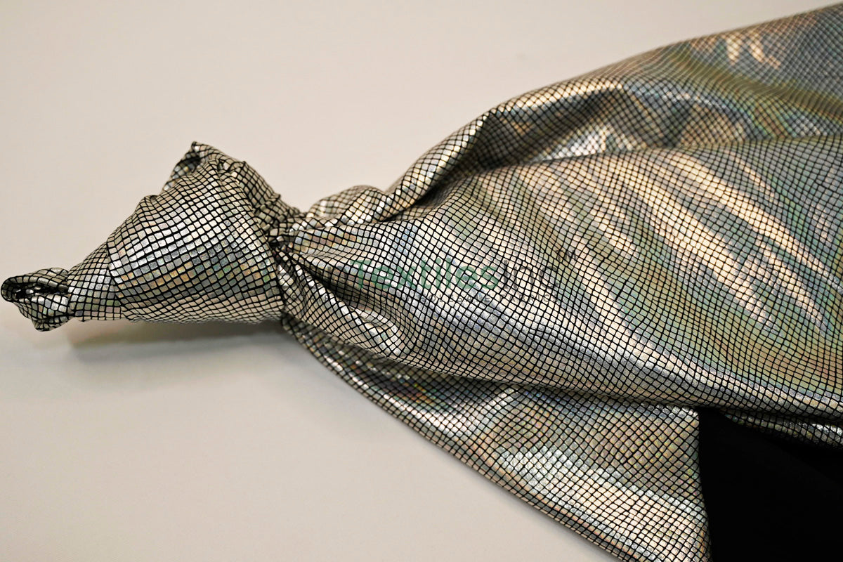 4 Way Stretch Dancewear Fabric | Metallic Snake Hologram Spandex | 58 ...