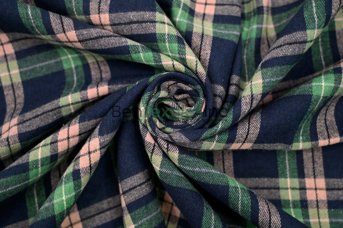 Plaid Flannel Fabric | Brushed Cotton Face | 80% Polyester 20% Cotton ...